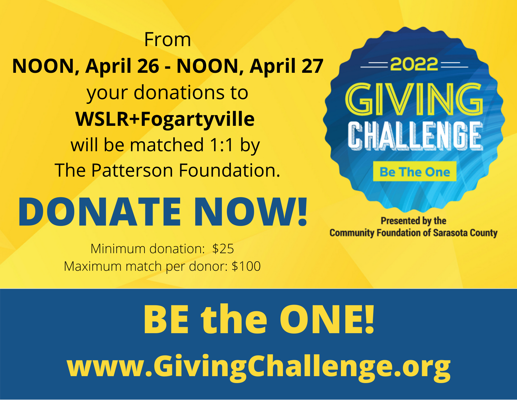 2022 Spring Pledge Drive - WSLR+Fogartyville