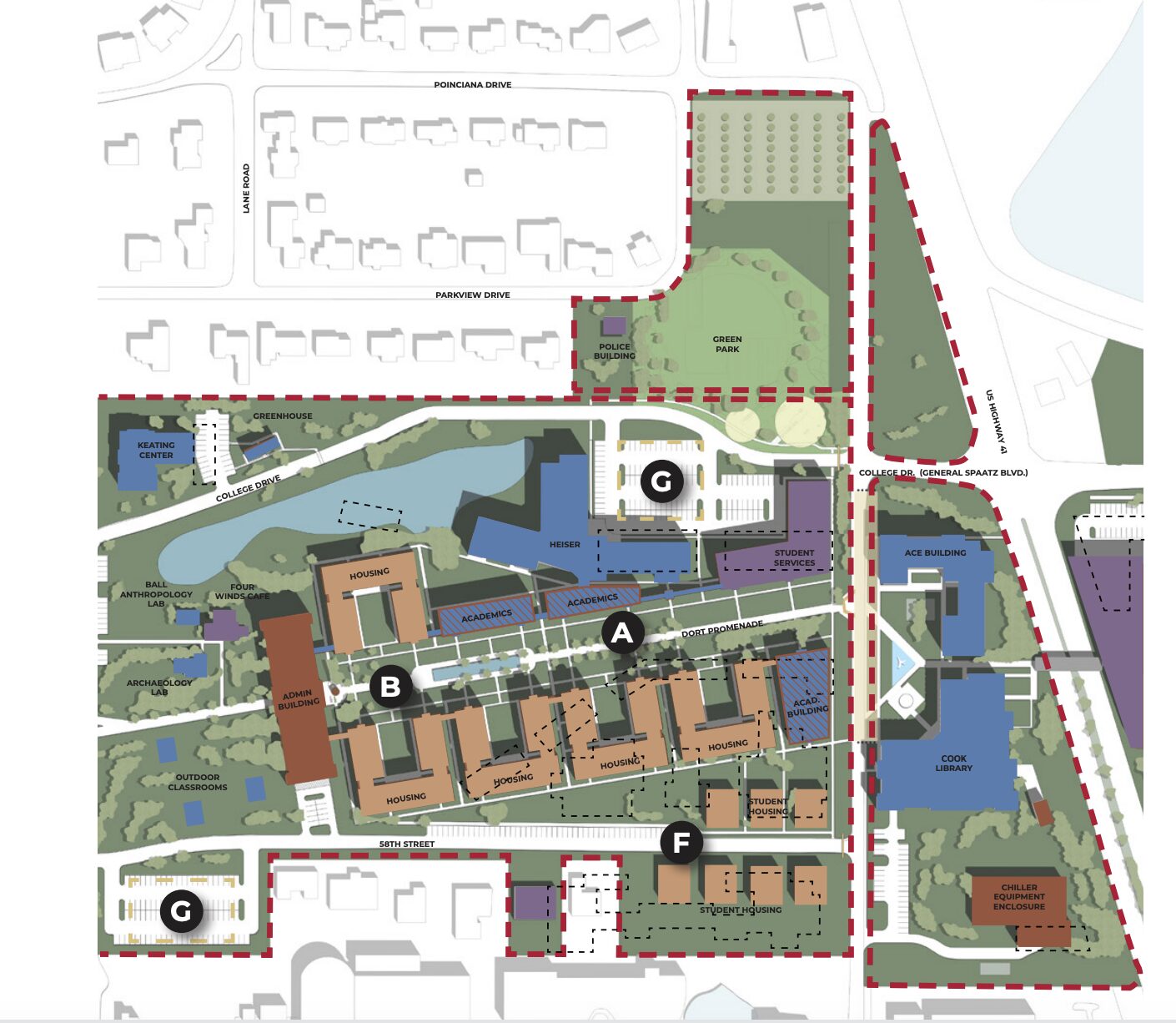 New College presents updated campus master plan - WSLR+Fogartyville